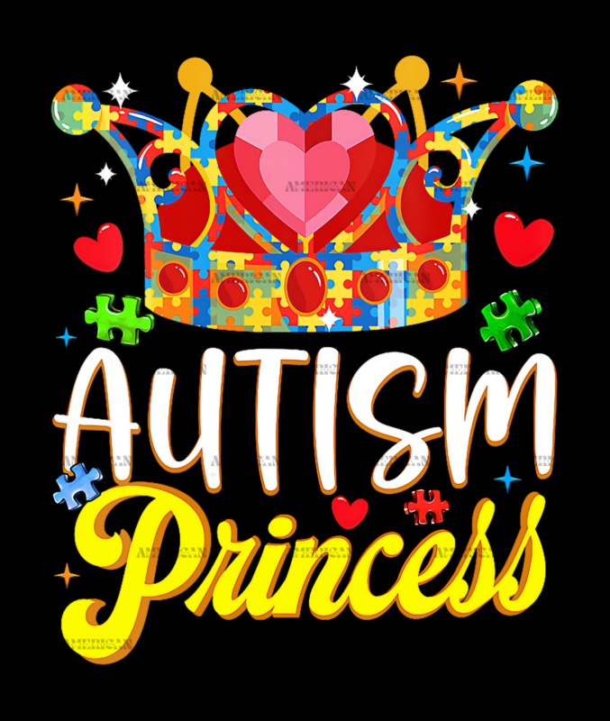 Autism Princess DTF Transfer - American HTV Mesquite