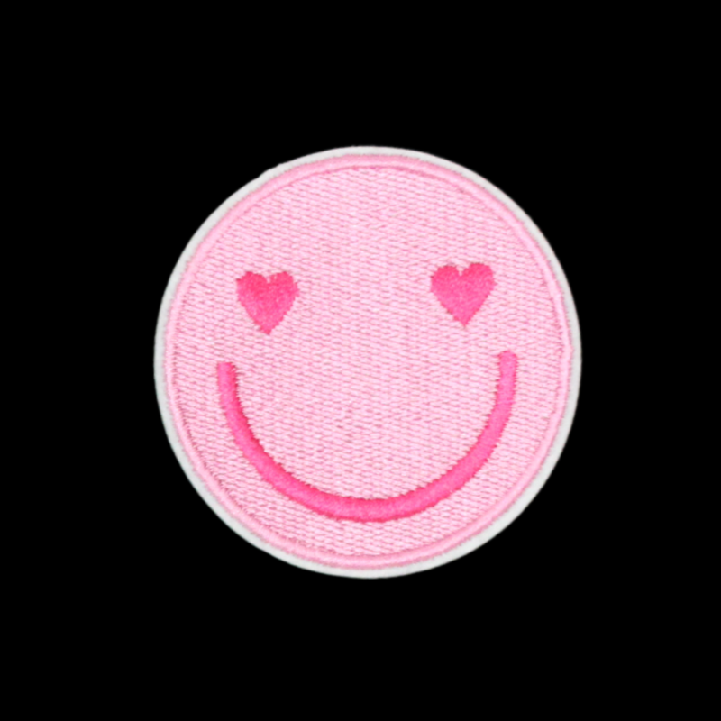 Pink Smiley Patch (Small/Embroidery) - American HTV Mesquite